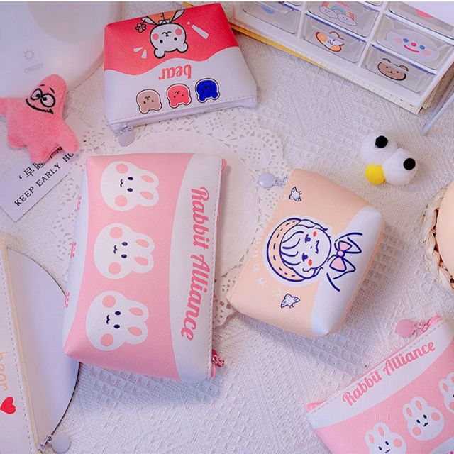 Big Cute Cartoon Pouch Makeup Bag Multipurpose Pouch case Stationary ...