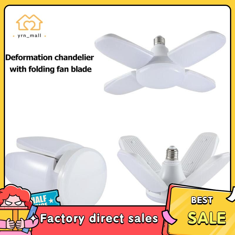 COD E27 75W(4+1) 6500K Foldable Fan Blade Bulb Indoor Various Scenes ...