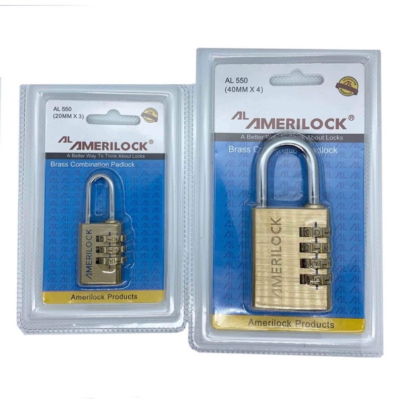 Amerilock Combination Brass Padlock 20mm - 40mm | Shopee Philippines