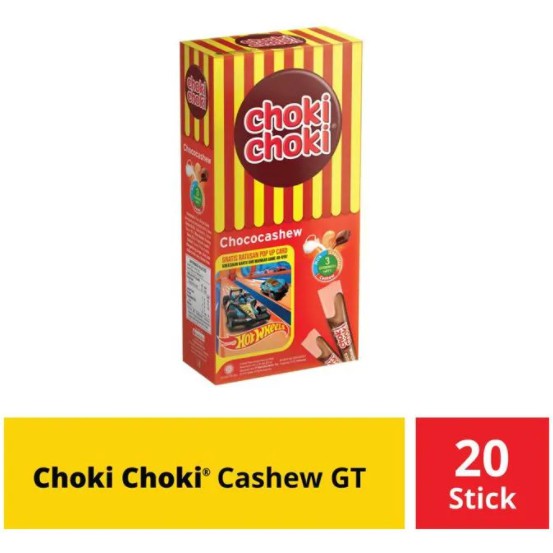 CHOKI CHOKI CHOCOCASHEW ONE BOX 20pcs X 10G INDONESIA SNACKS FAVORITE ...