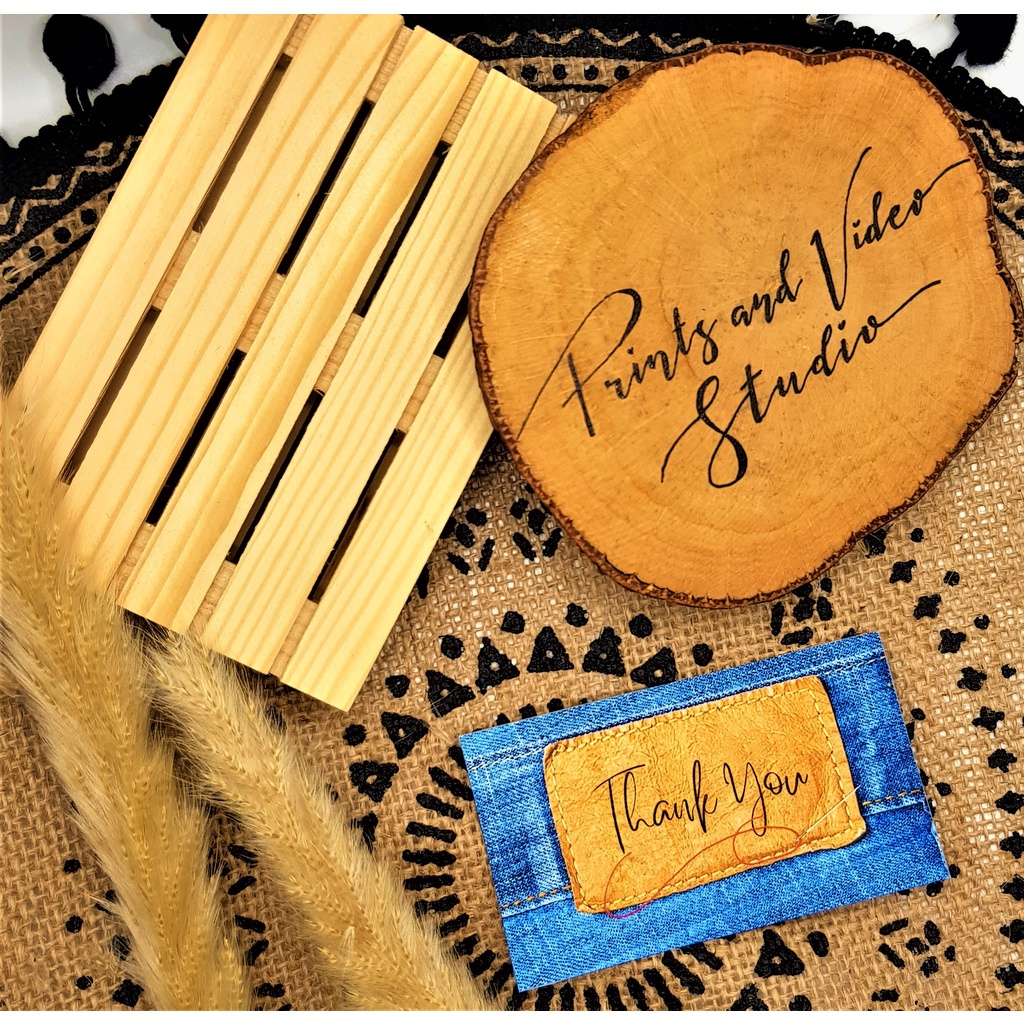 Design #5: Minimalist "TERNO" Thank you cards & stickers for packaging ...