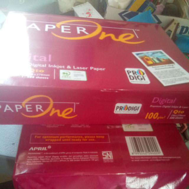 Paper One Copy Bond Paper 100gsm Sub 28 Long A4 Short 100 gsm | Shopee ...