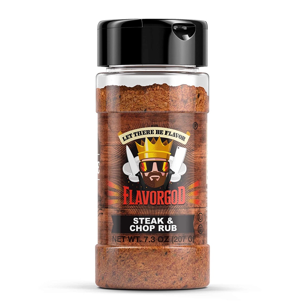 FLAVOR GOD STEAK & CHOPS RUB SEASONING ( NOTE : PACKAGING MAY VARY ...