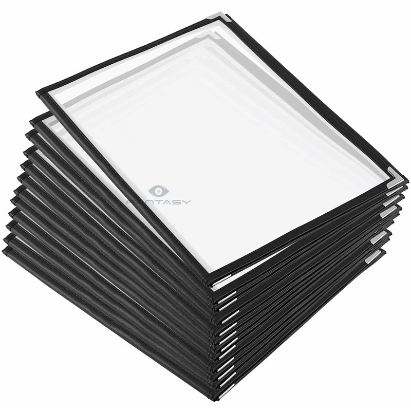 Foldable 3 Pages 6 Faces A4 Transparent Menu Cover Restaurant Menu ...