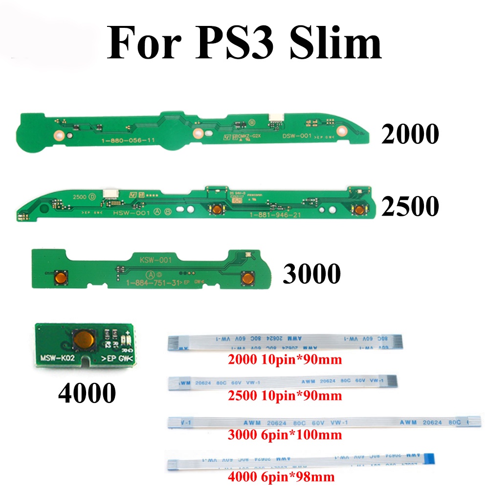 For Sony PS3 2000 2500 3000 4000 Super Slim Power Button On OFF Switch Board Ribbon Cable Board ...