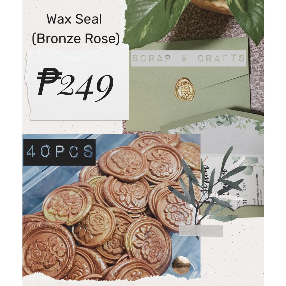 Scrap and Crafts Wax Seals - Ready Made (Rose or Love) | Shopee Philippines