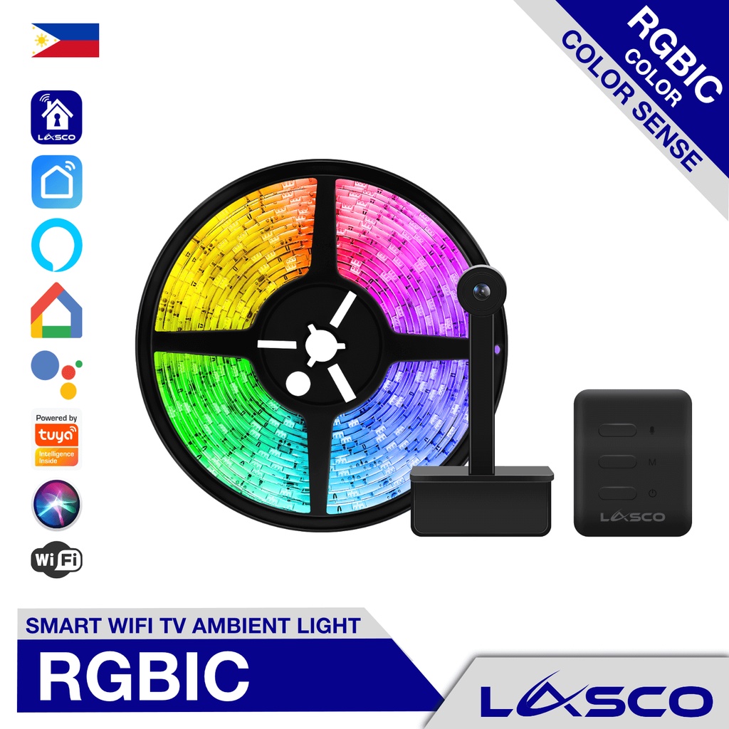 Lasco Wifi TV Ambient Light Immersion RGBIC Dreamlight LED Backlight ...