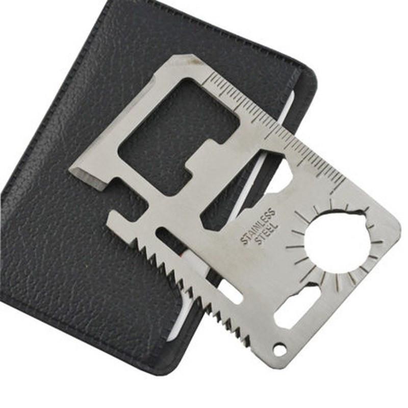 Pocket-sized card tool includes 11 different functions survival tools ...