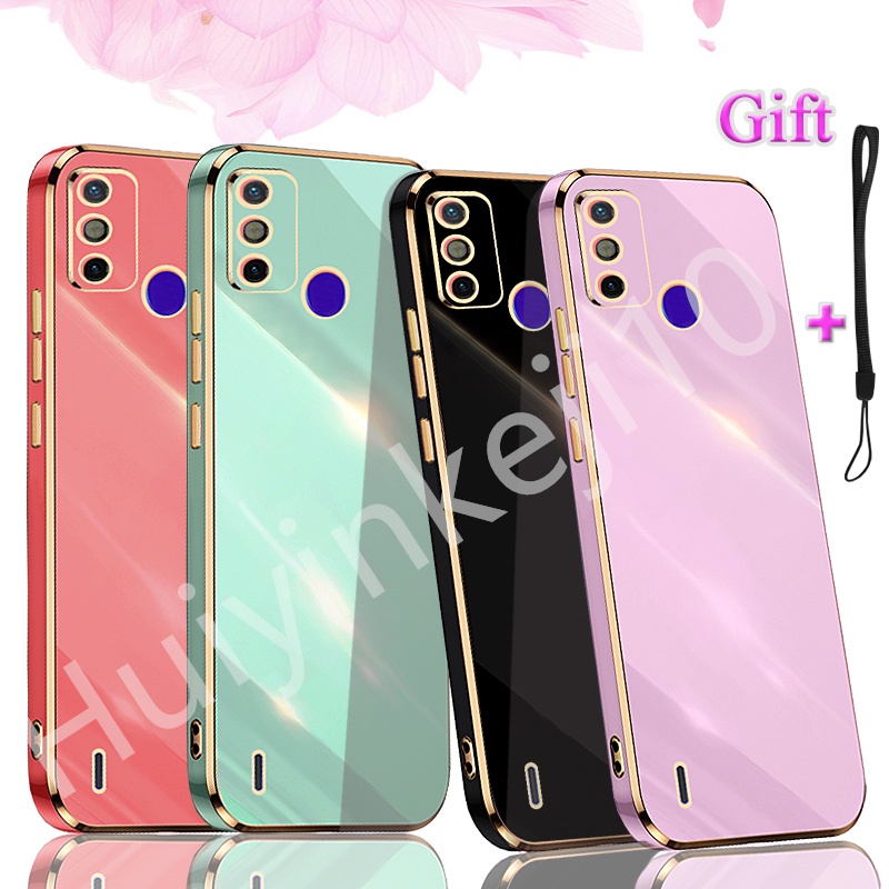 Tecno Spark 6 Go KE5 straight edge electroplating square soft plastic ...