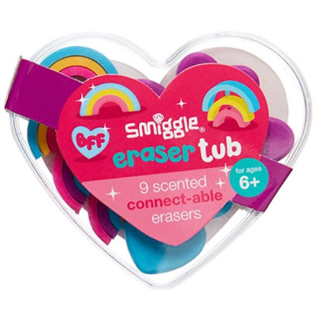 Smiggle Eraser Tub 9 Connect-able Erasers | Shopee Philippines