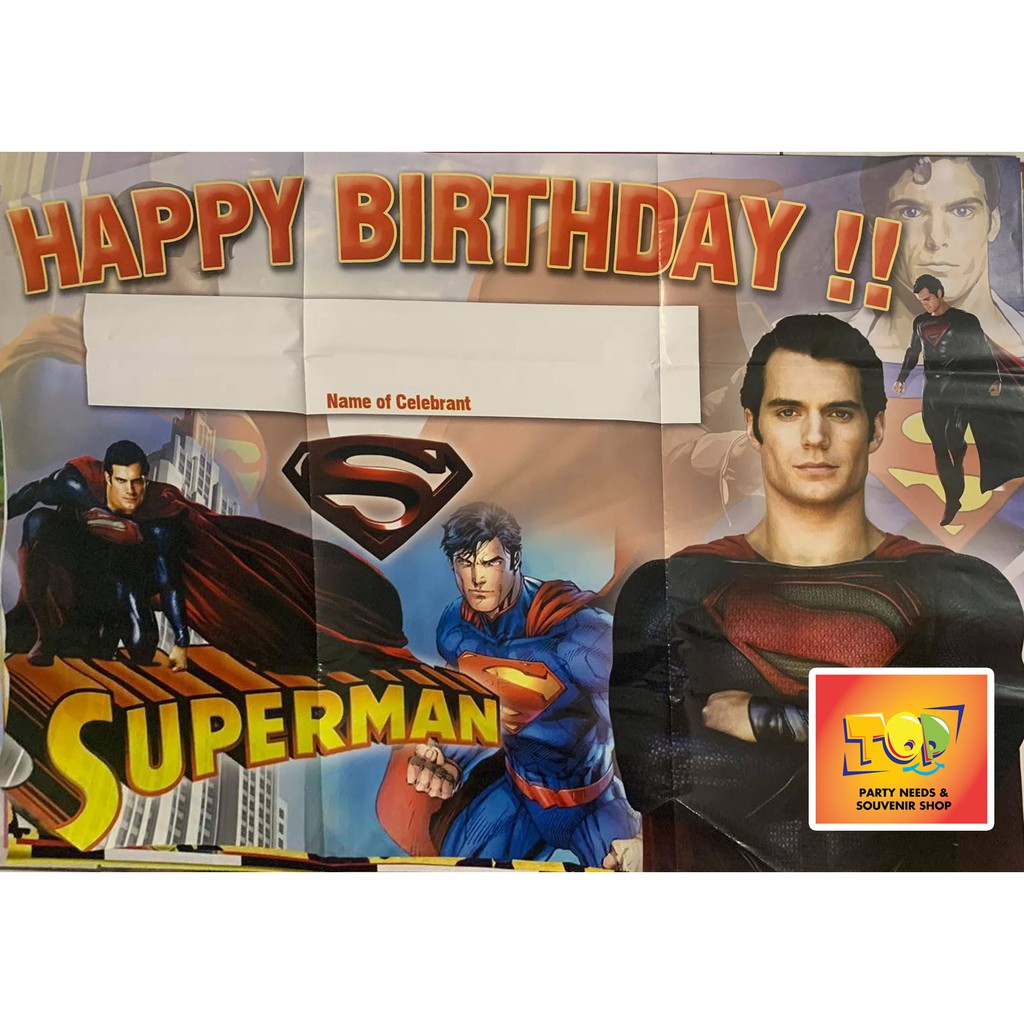 Superman Tarp/Naming Poster Banner 85x58cm | Shopee Philippines