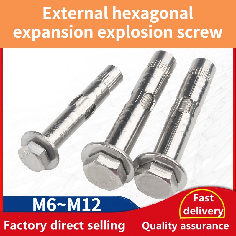 304 stainless steel external hexagon internal expansion screw explosion ...