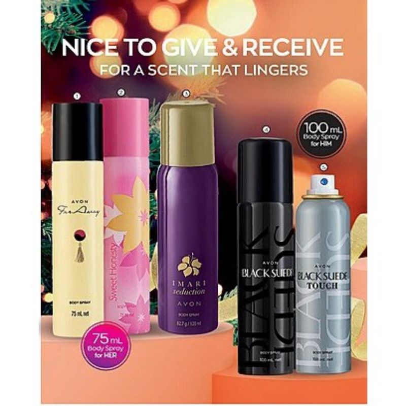 AVON BODY SPRAY HER AND HIM | Shopee Philippines