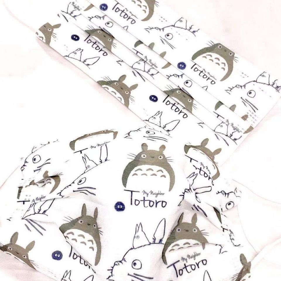 My Neighbor Totoro Face Mask for Adult 50PCS 3PLY Cartoon Mouth Masks ...
