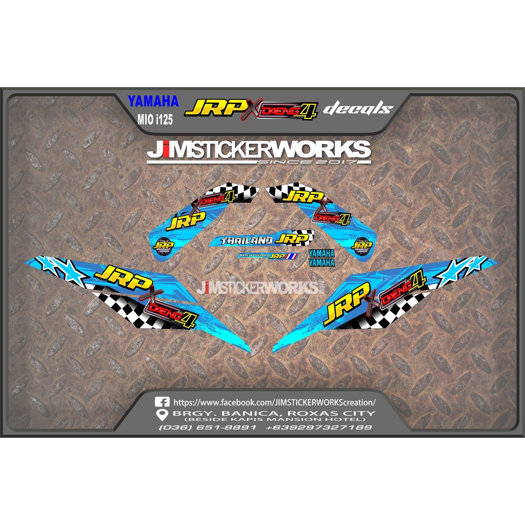 YAMAHA MIO i125 STOCK DECALS SIZE (JRP edition) | Shopee Philippines