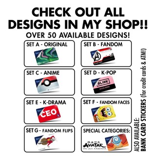 Anime CARD SKIN STICKERS (for Beep cards & other cards) | Shopee ...