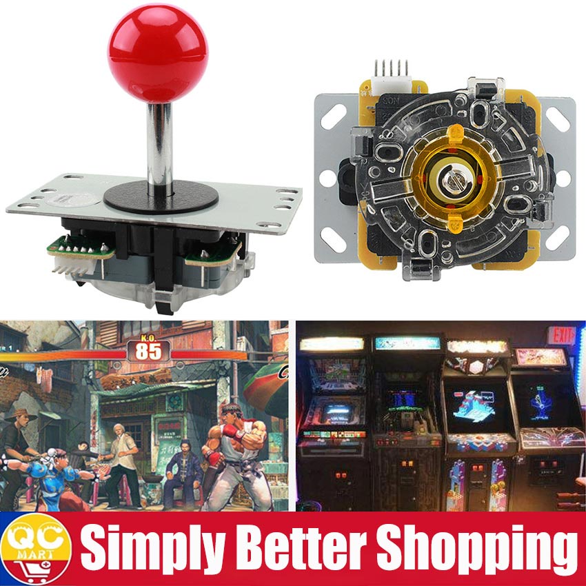4/8 Way Arcade joystick Retro Game Machine DIY Joystick Red Ball ...