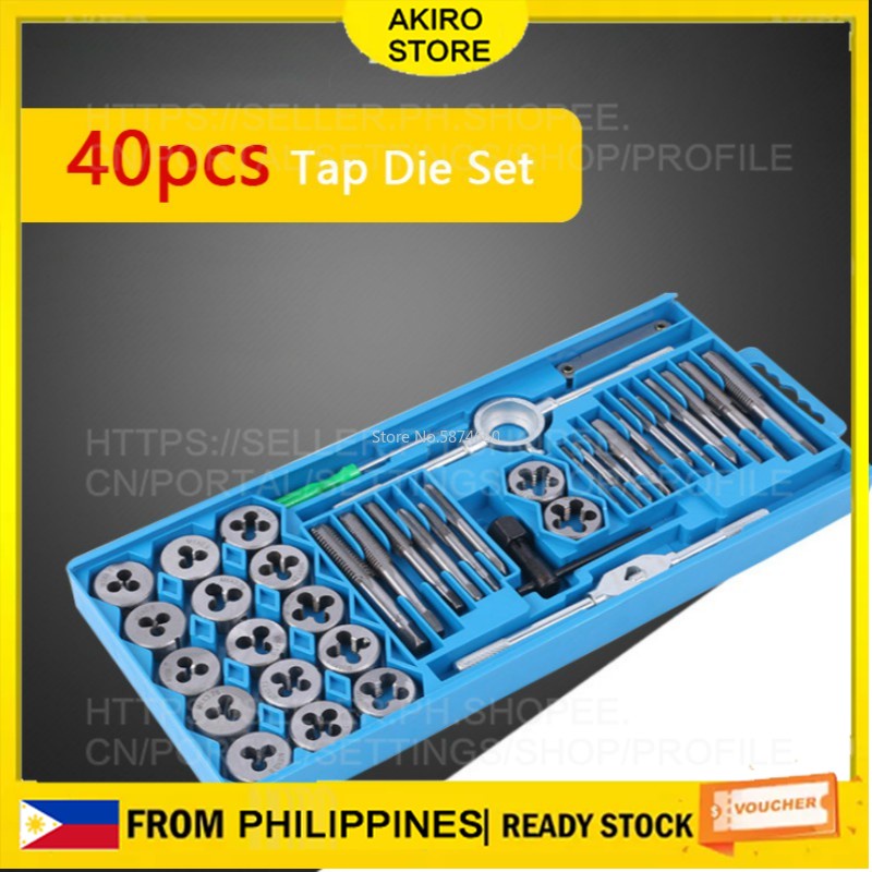 40pcs tap die set M3-M12 Screw Thread Metric Taps wrench Dies wrench screw Threading hand Tools ...