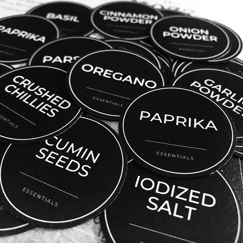 Waterproof Condiment Sticker Label (Minimum of 10pcs per order ...