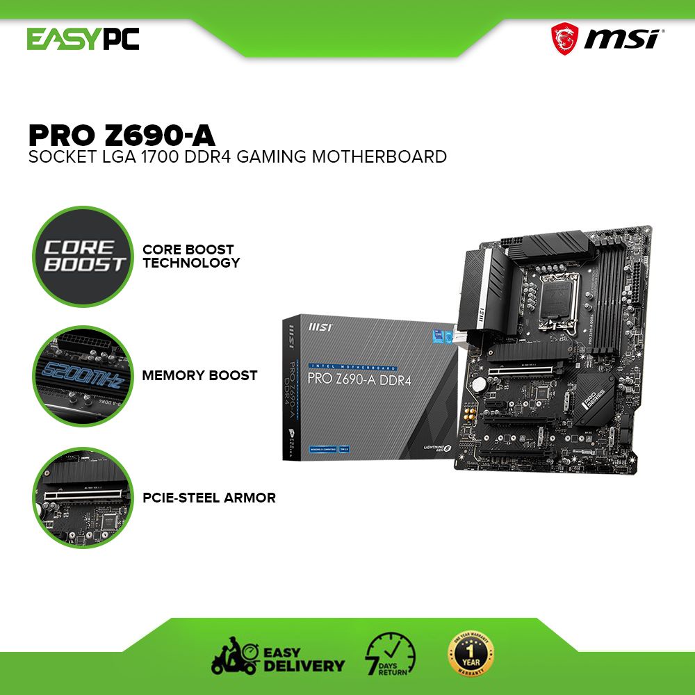 MSI Pro Z690-A Socket LGA 1700 Ddr4 / DDR5 Gaming Motherboard, Intel ...