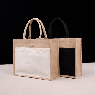 Abaca Tote Bag Linen Jute Burlap Sling Shoulder Bag Plain design Beach ...