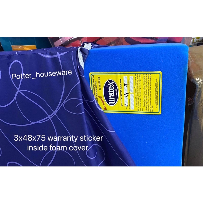 ORIGINAL URATEX FOAM 3 INCHES THICK SIZE DOUBLE 3x42,3x48 | Shopee ...