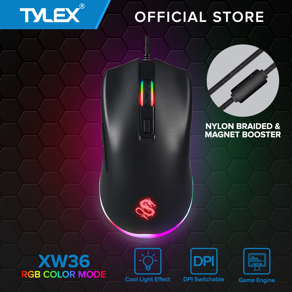 Tylex XW36 RGB 4800DPI Gaming Mouse | Shopee Philippines