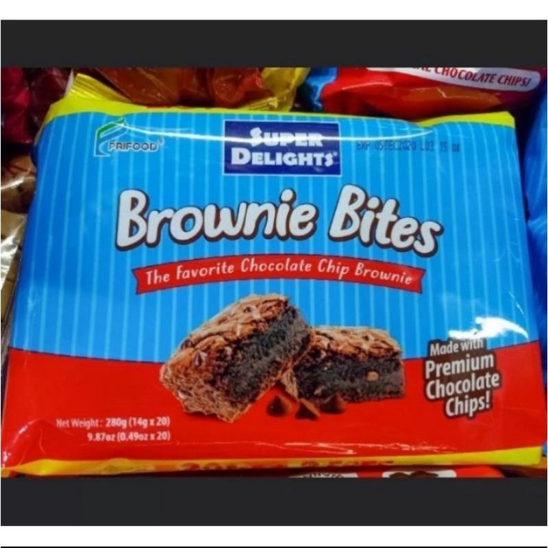 Super Delight Brownie Bites Chocolate Chip Brownie 280g | Shopee ...