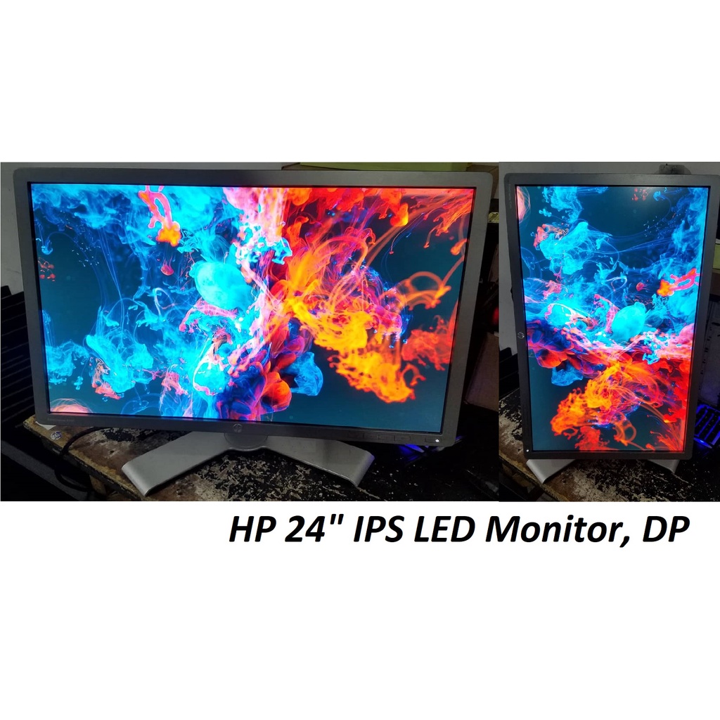 HP 24 inch IPS LED monitor, Rotate Vertical / Portrait , USB, Display ...