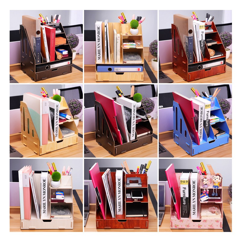 Three Two File Rack Shelf Desk File Frame Information Frame | BeeCost