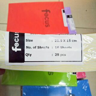 Filler notebook Focus 25pcs/pack | Shopee Philippines