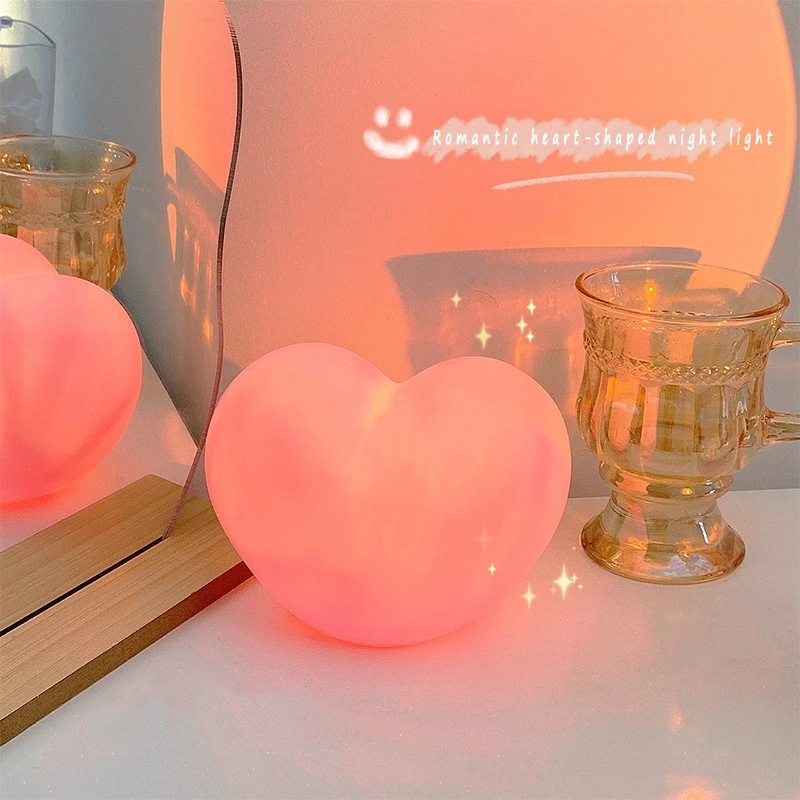 Creative Love Heart Night Light Desk Lamp Cute Romantic Gift Bedroom ...