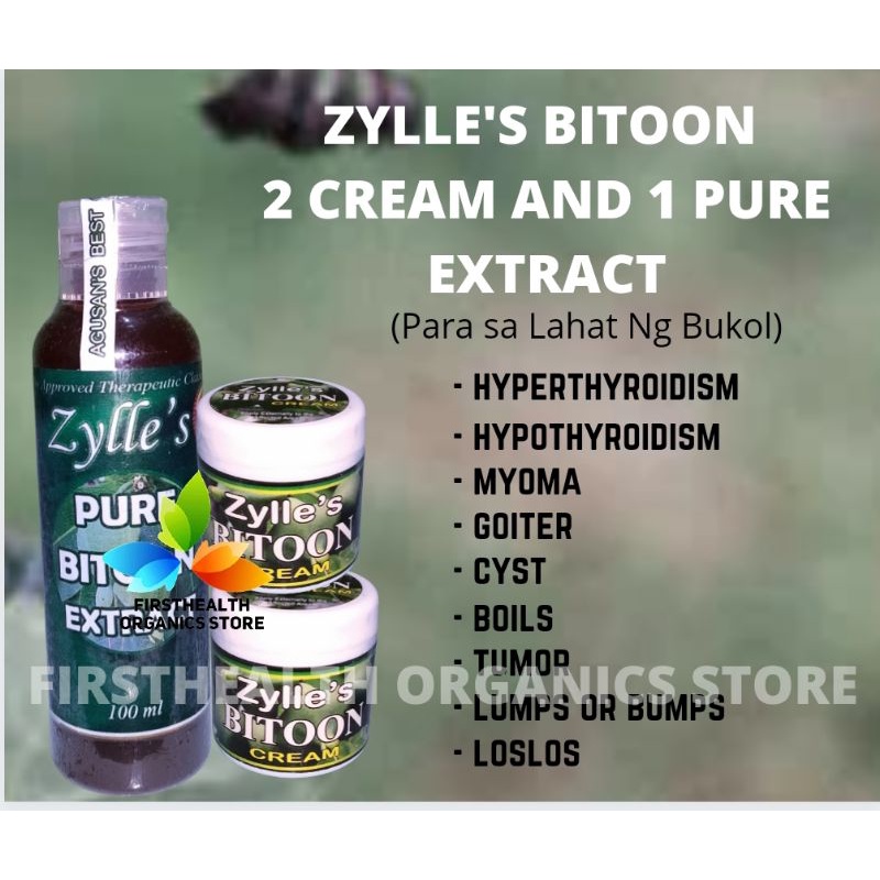 ZYLLE'S Pure Bitoon CREAM (2pcs) and EXTRACT (1)para sa lahat ng Bukol ...