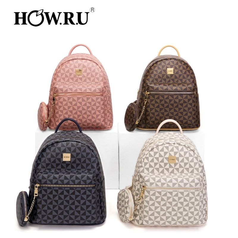 How.R.U Original 2n1Backpack Leather For Women | Shopee Philippines