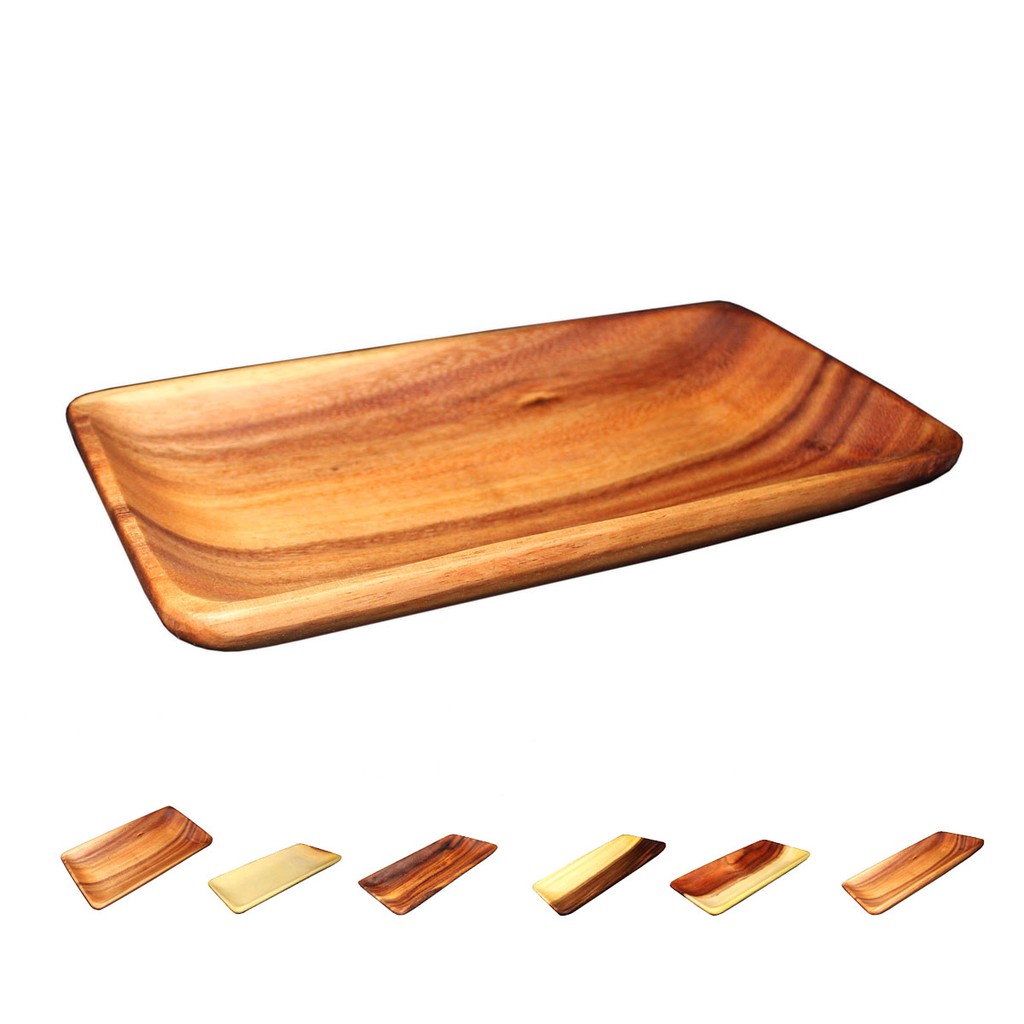 4 PCS Rectangular Wooden Plate 1x5x10 inches | Shopee Philippines