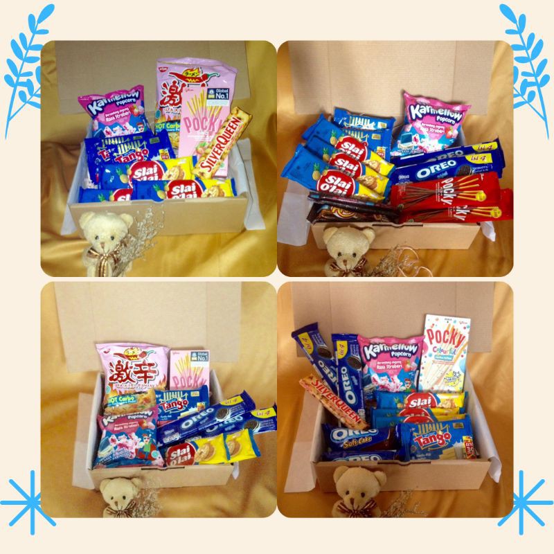 Hampers / HAMPERS SNACK / SNACK BOX / GIFT BOX (Blue Edition) | Shopee ...