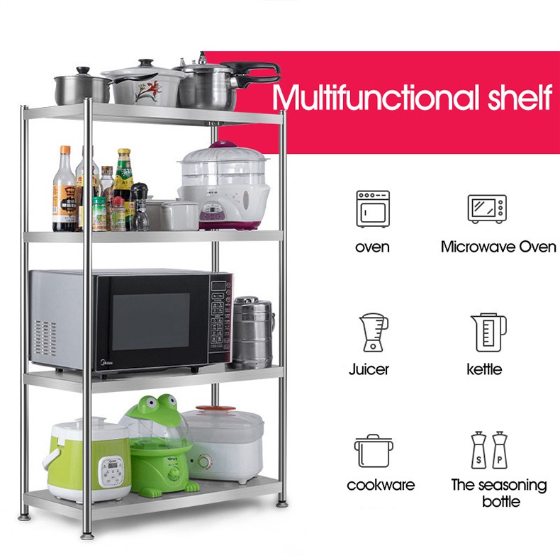 Kitchen Organizer Storage Rack Stainless Steel Kitchen Rack Microwave ...