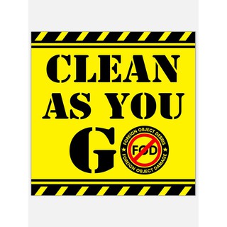 Clean As You Go Signage (Laminated A4) | Shopee Philippines