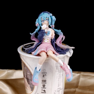 Hatsune Miku Figure Cute Kawaii Miku Sitting Statue Figurines ...