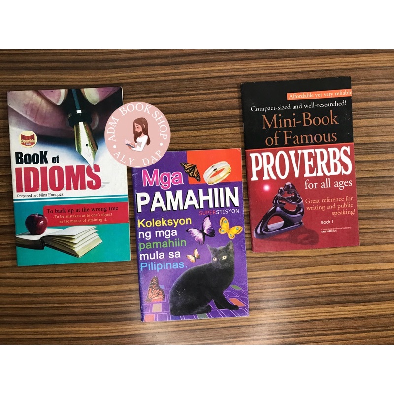 Pamahiin, Book of Idioms, and Famous Proverbs | ADM BOOK SHOP | Shopee ...