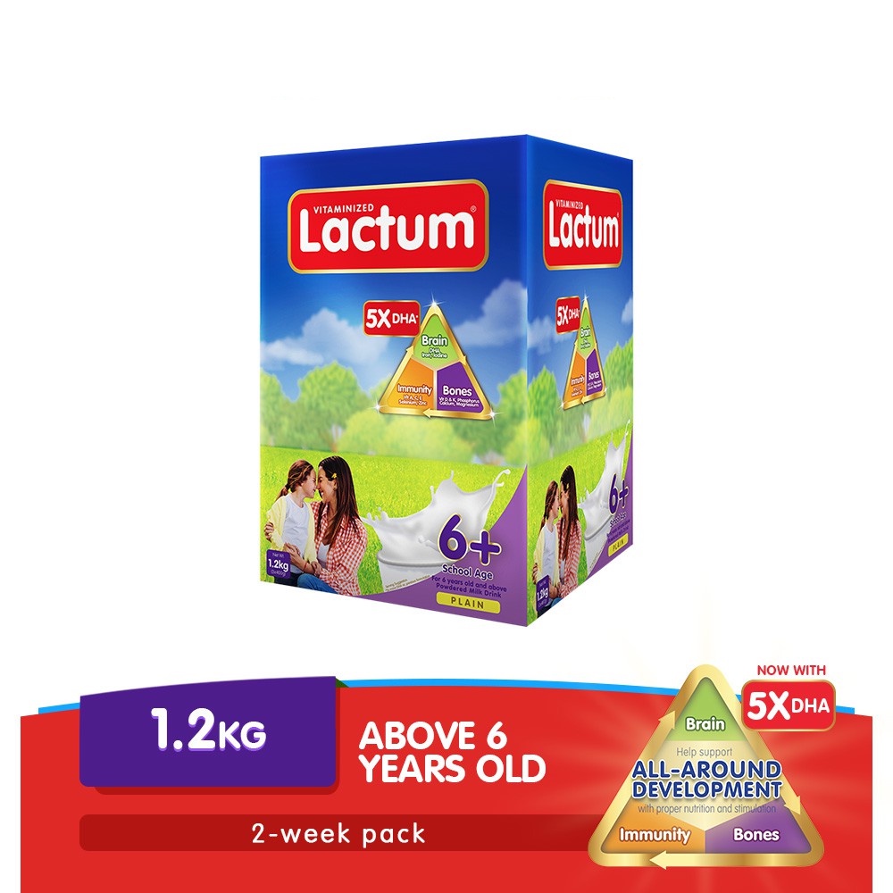 Lactum 6+ Plain 1.2kg Milk Drink for Children 6 Years Old and Above ...