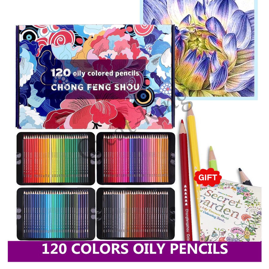 120 colors pencils set artist painting sketch wood color pencil school ...