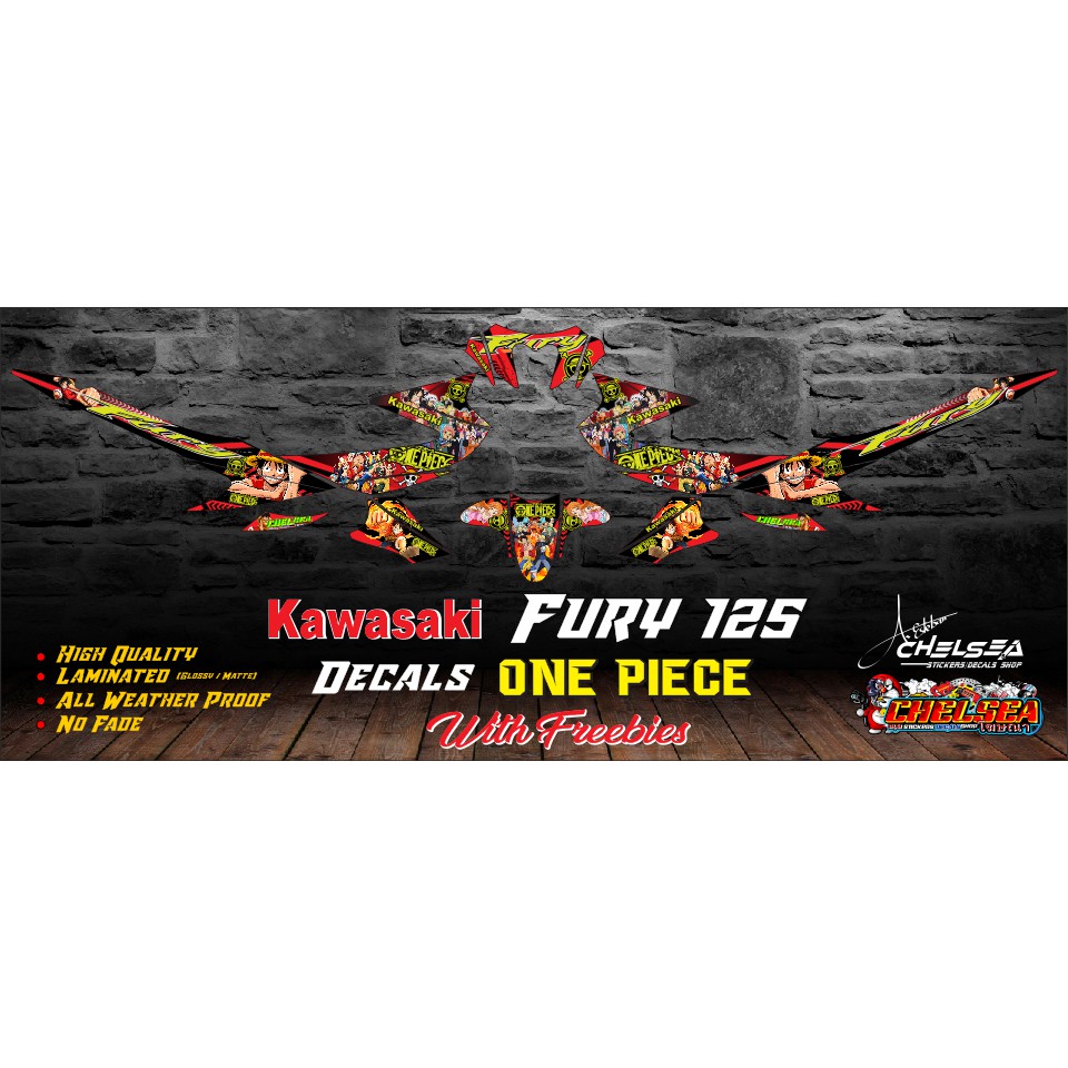Kawasaki Fury 125 Decals /Stickers with freebies | Shopee Philippines