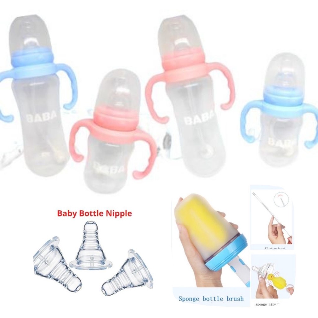 BABA Baby Bottle Infant Newborn Natural Feeding Drinking Milk Bottle ...