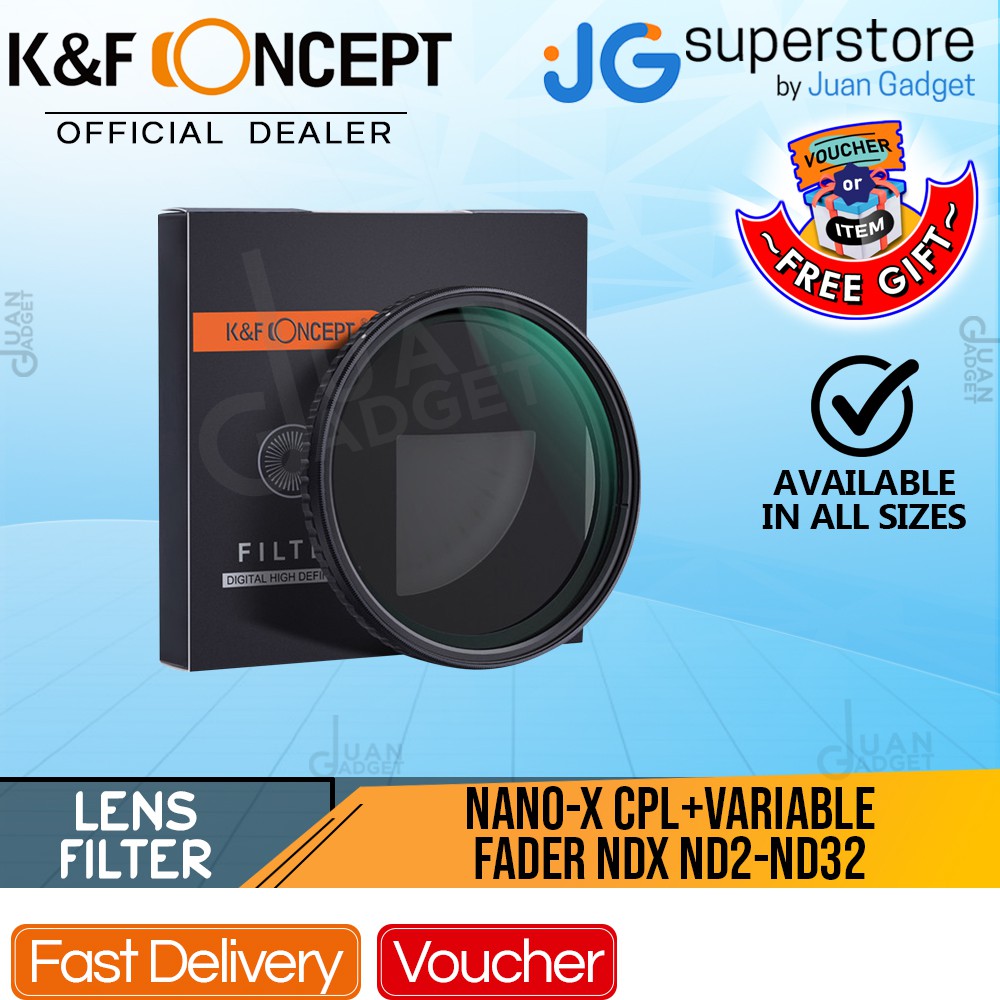 K&F Concept Nano-X CPL + Variable Fader NDX ND2 to ND32 Variable ND Lens Filter for DSLR ...