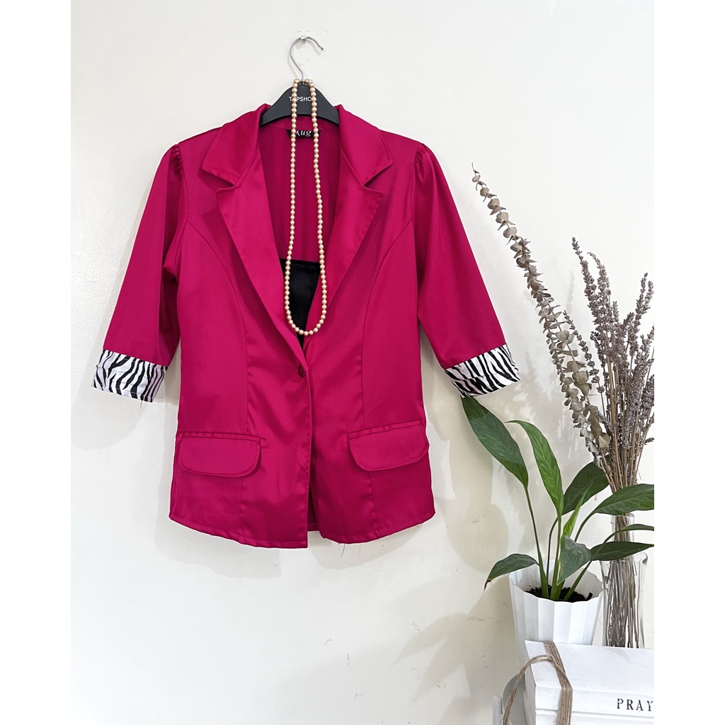 Elegant and Classy Fuschia Blazer | Shopee Philippines