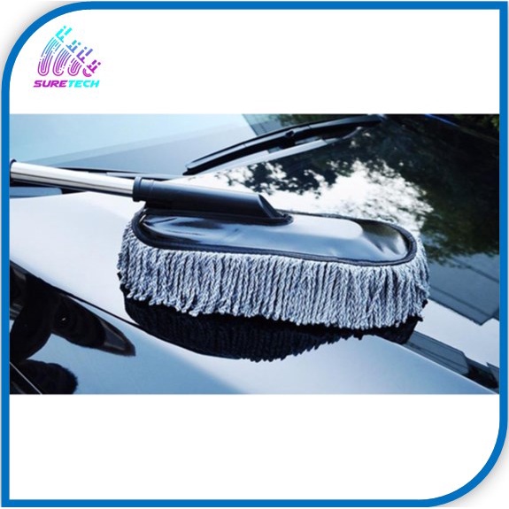 SURETECH Car Microfiber Wash Cleaning Brush Duster Dust Wax Retractable ...