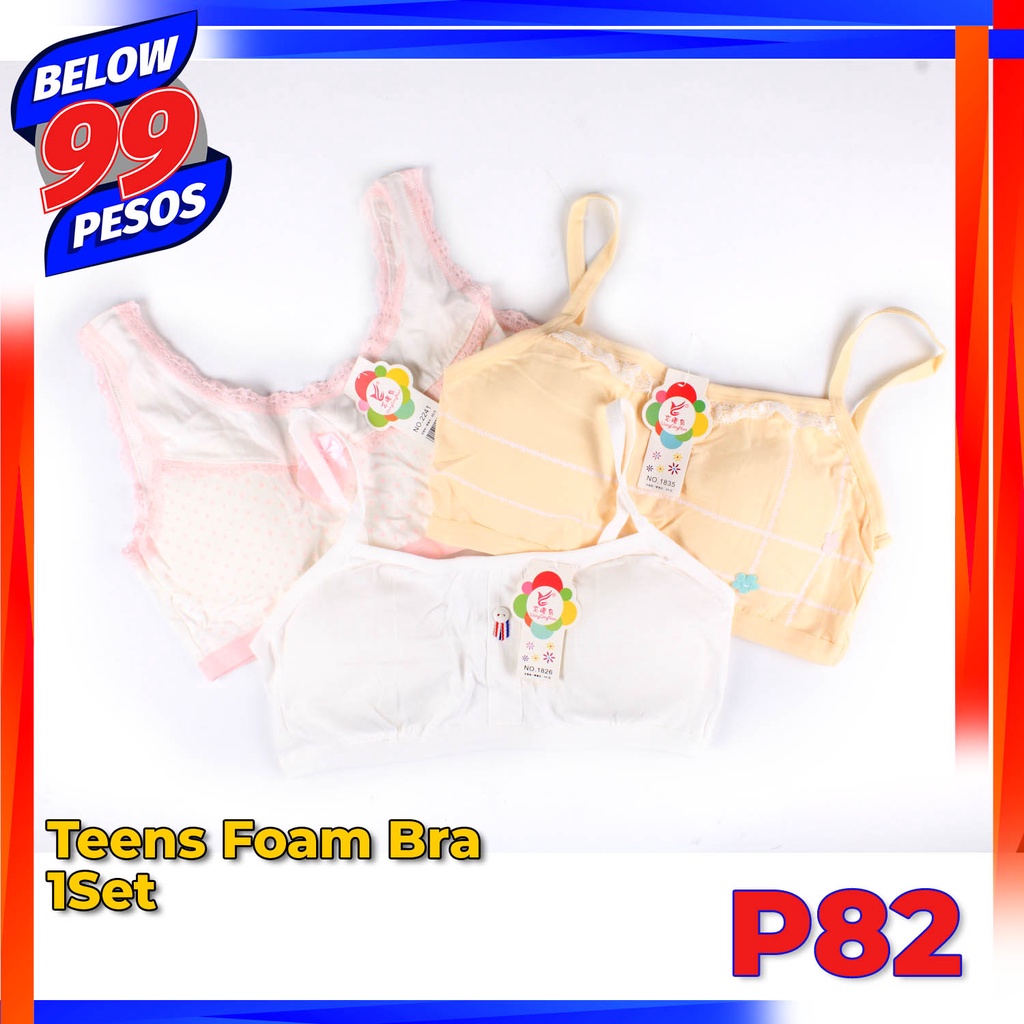 Below99pesos 1set Teens Foam Bra / Student Bra / Teen Without Foam Mini ...