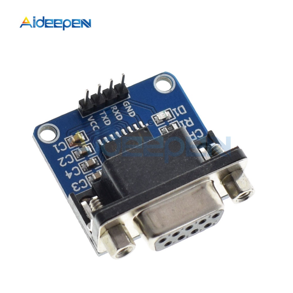 MAX3232 RS232 to TTL Serial Port Converter Module DB9 Connector MAX232 ...