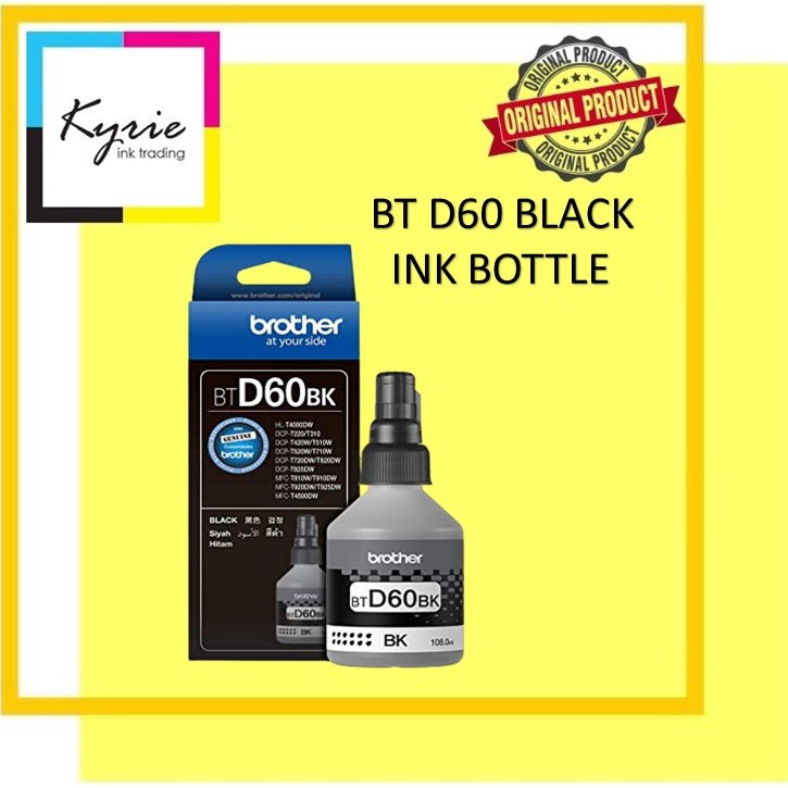 BROTHER BT-D60 Black Original Ink Bottle D60 | Shopee Philippines